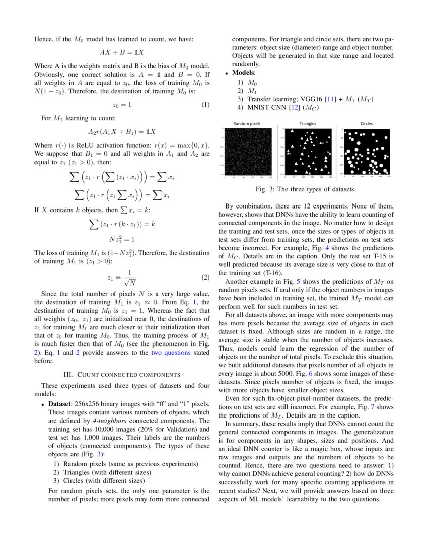 Understanding the Ability of Deep Neural Networks to Count Connected Components in Images | DeepAI