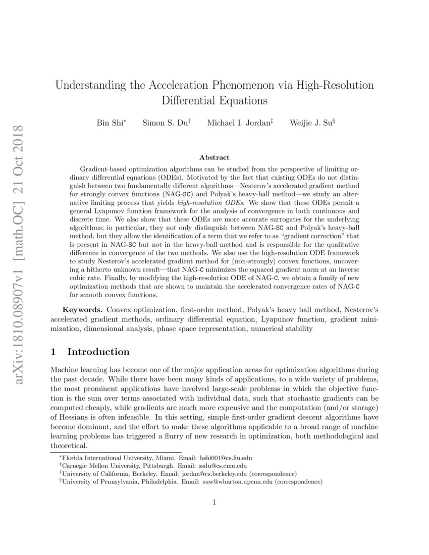 Understanding the Acceleration Phenomenon via High-Resolution ...