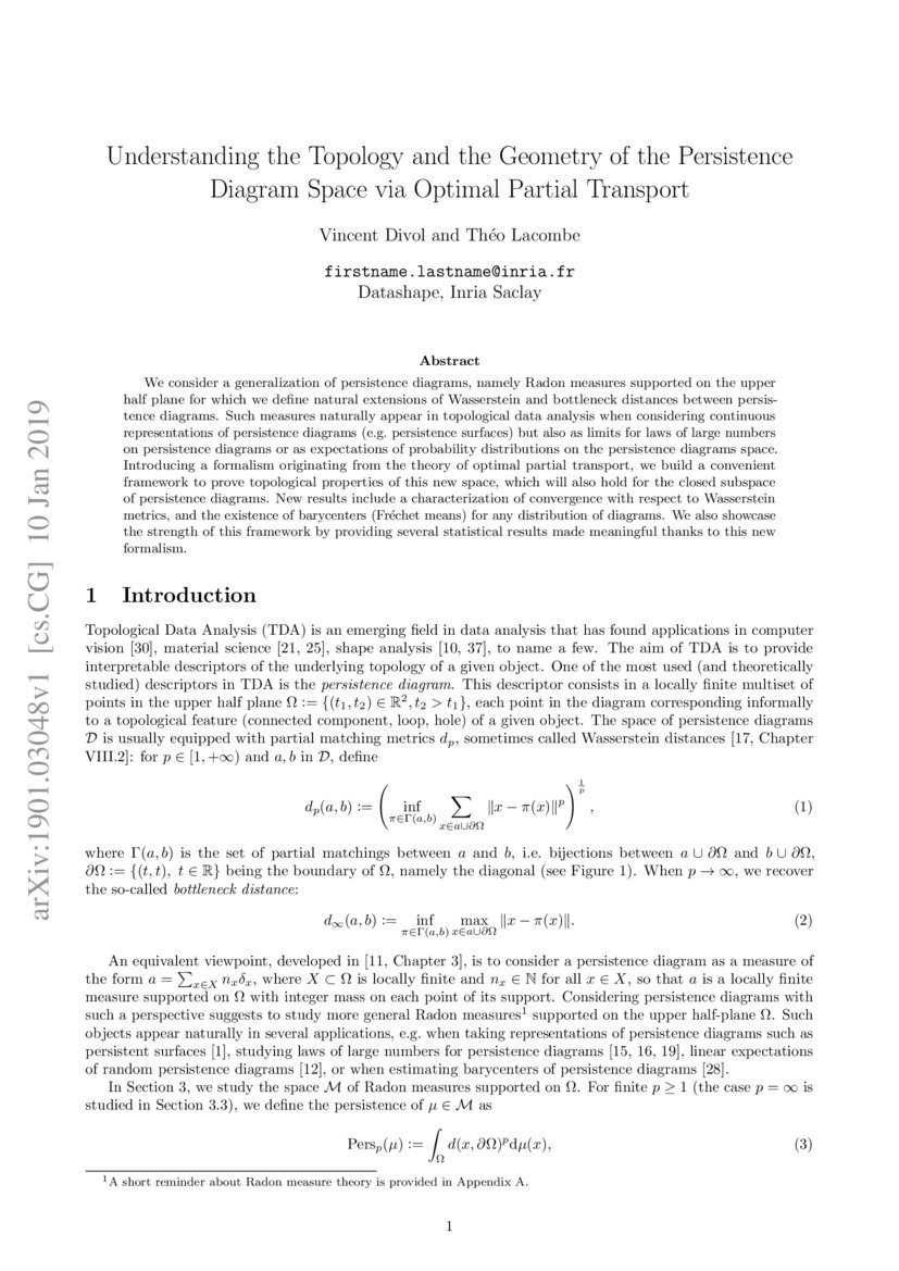 Understanding the Topology and the Geometry of the Persistence Diagram Space via Optimal Partial ...