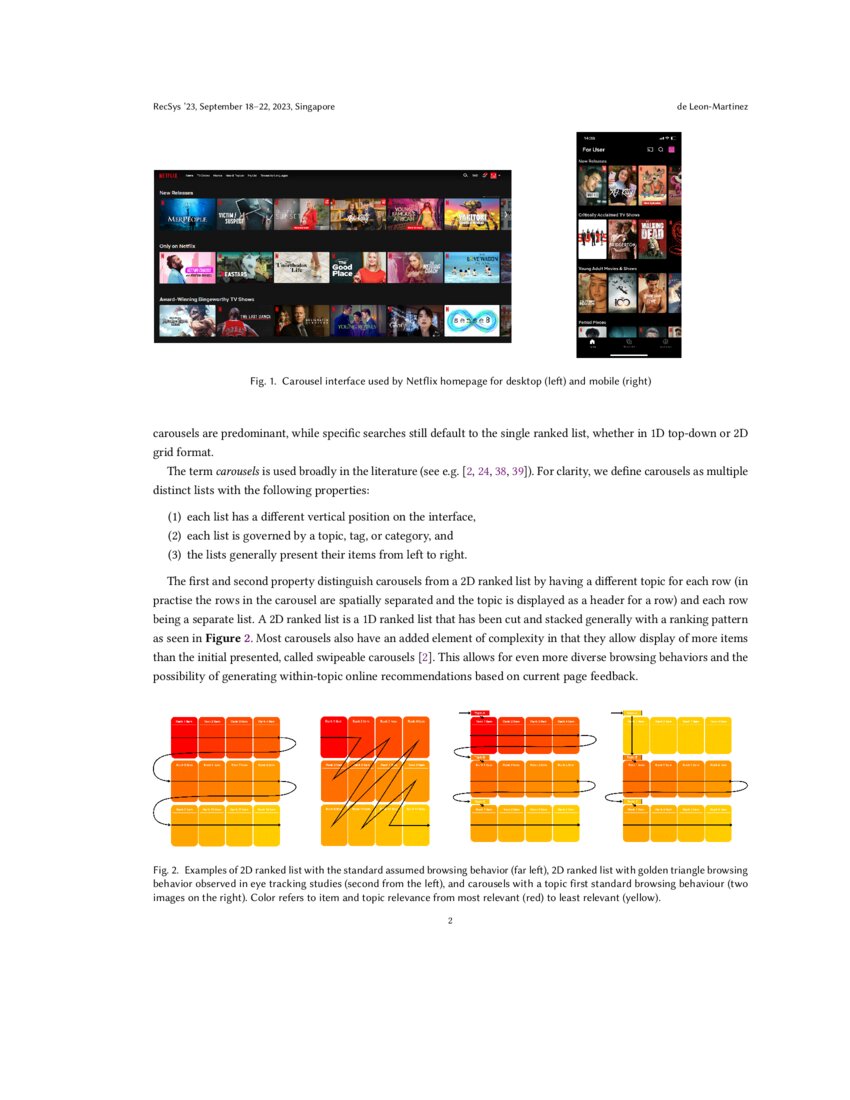Understanding User Behavior in Carousel Recommendation Systems for Click Modeling and Learning ...
