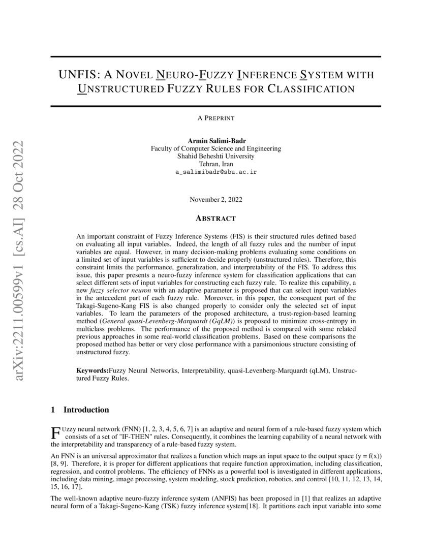 Unfis A Novel Neuro Fuzzy Inference System With Unstructured Fuzzy 3619
