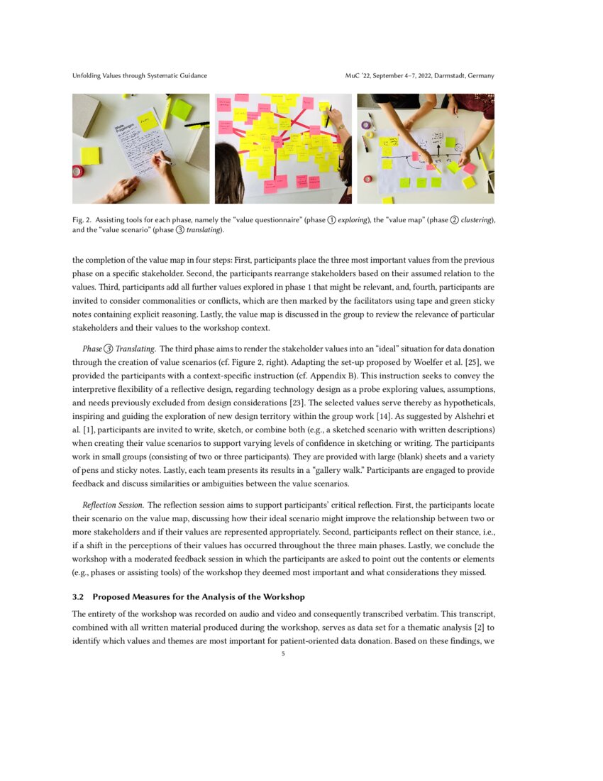 Unfolding Values through Systematic Guidance: Conducting a Value-Centered Participatory Workshop ...