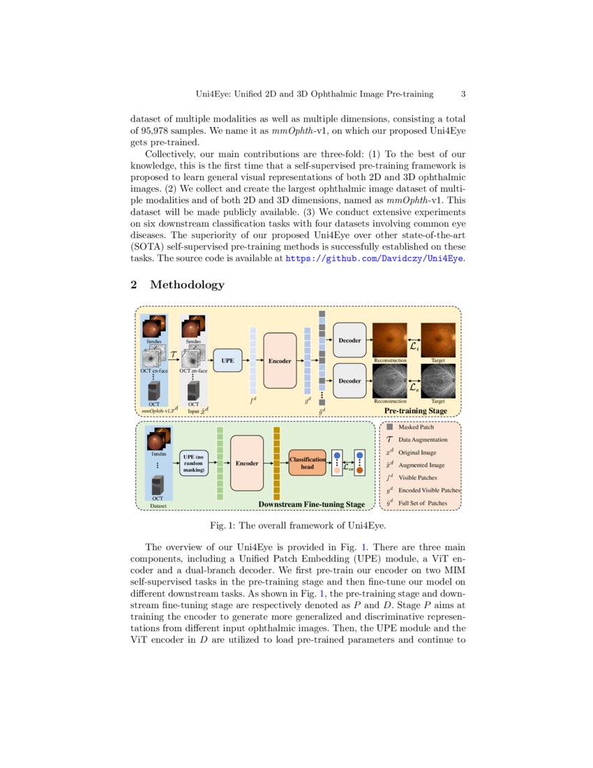 Uni4Eye: Unified 2D and 3D Self-supervised Pre-training via Masked Image Modeling Transformer ...