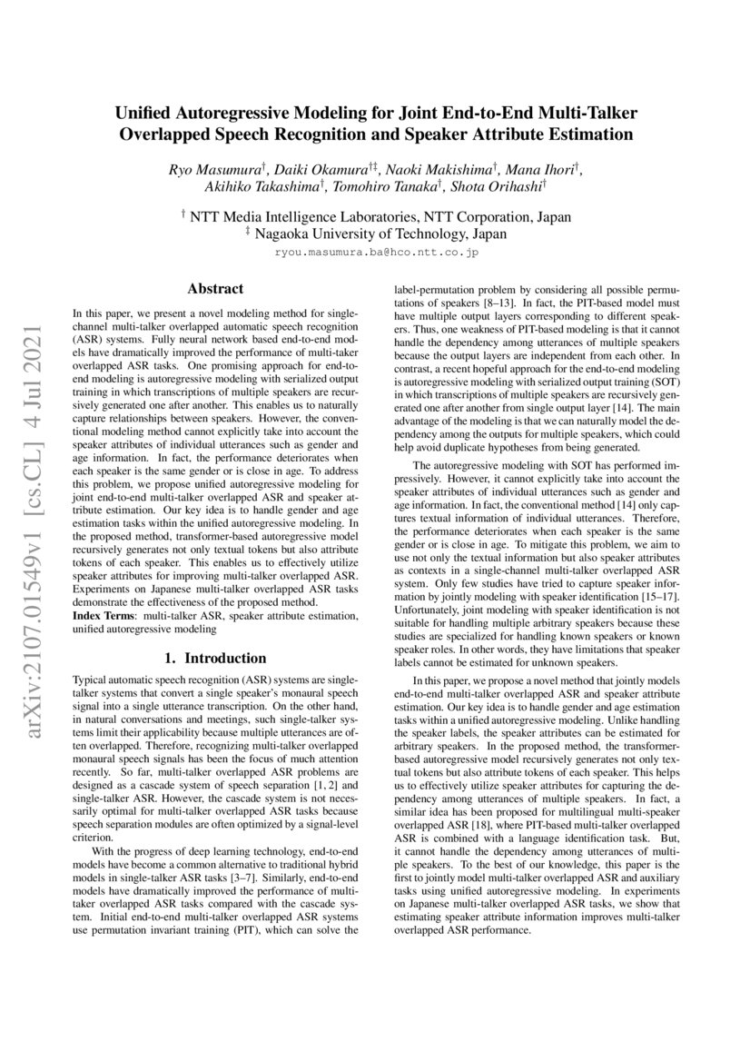 Unified Autoregressive Modeling For Joint End To End Multi Talker Overlapped Speech Recognition