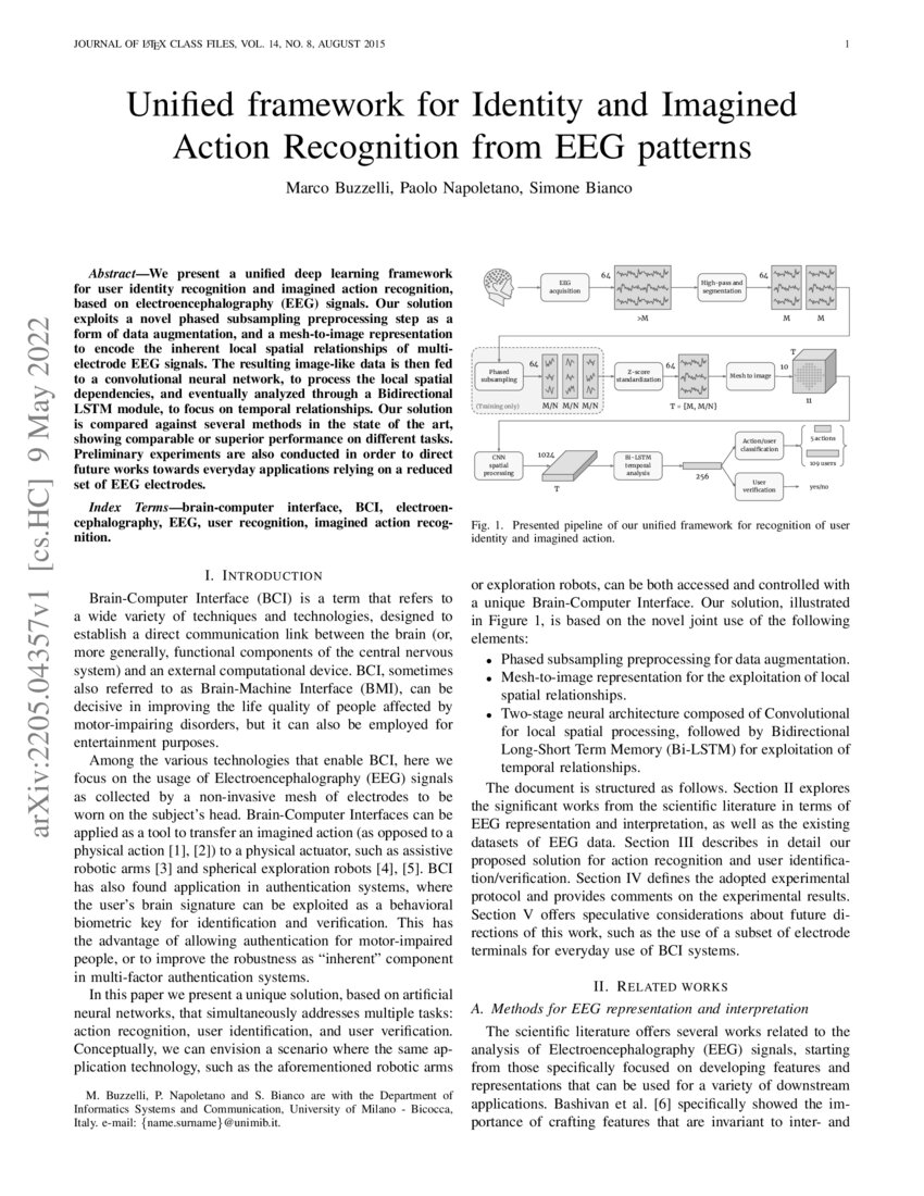 Unified framework for Identity and Imagined Action Recognition from EEG ...