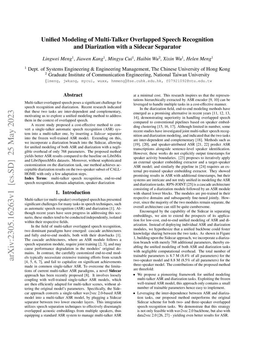 Unified Modeling of Multi-Talker Overlapped Speech Recognition and ...