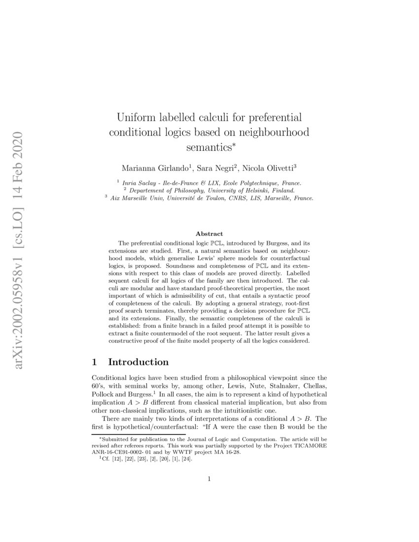 Uniform labelled calculi for preferential conditional logics based on neighbourhood semantics ...
