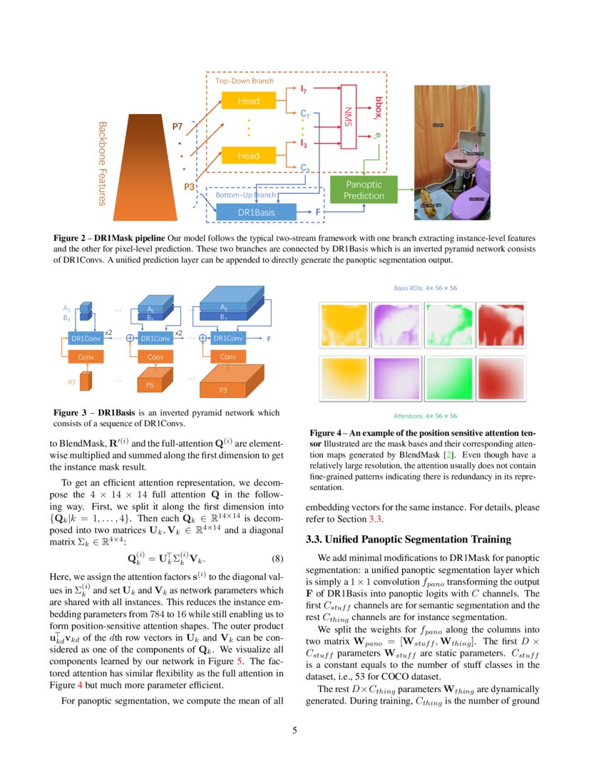 Unifying Instance And Panoptic Segmentation With Dynamic Rank 1 Convolutions Deepai 