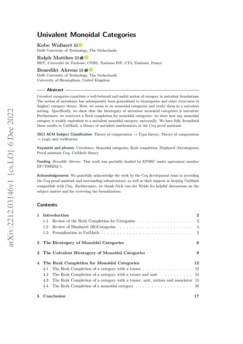 Univalent Monoidal Categories | DeepAI