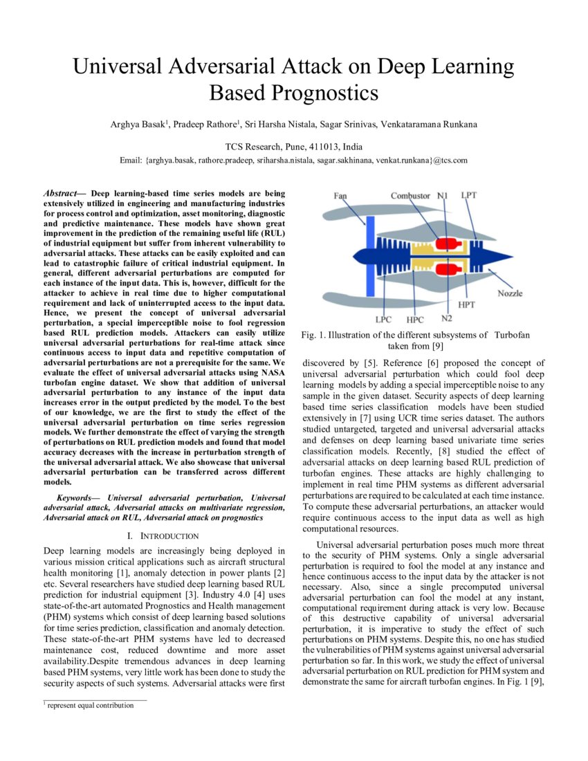 Universal Adversarial Attack On Deep Learning Based Prognostics Deepai