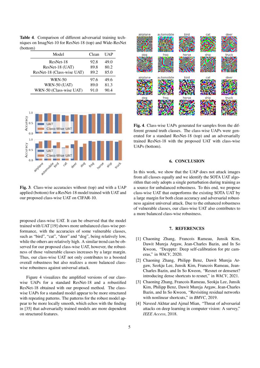 Universal Adversarial Training with Class-Wise Perturbations | DeepAI Universal Adversarial Training with Class-Wise Perturbations | DeepAI