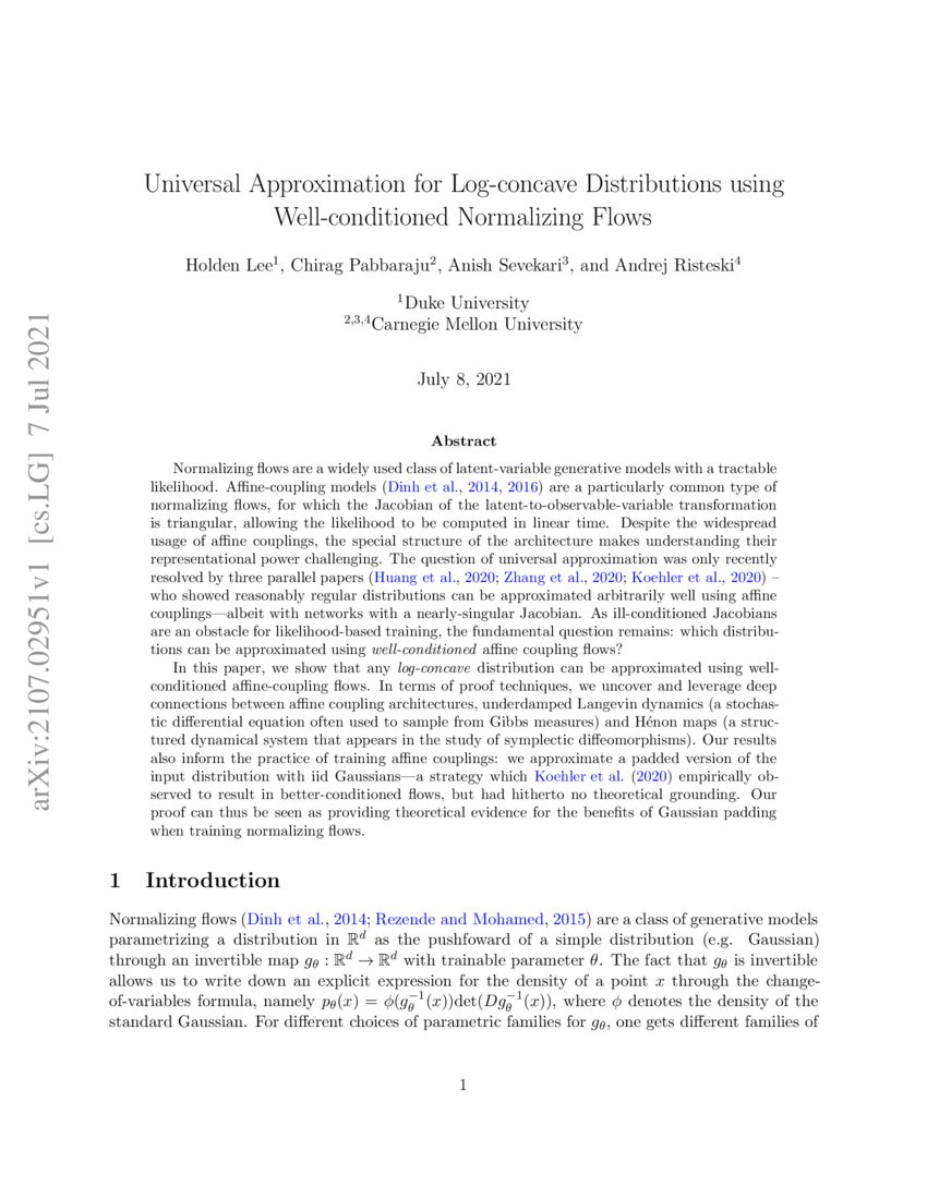 Universal Approximation For Log Concave Distributions Using Well
