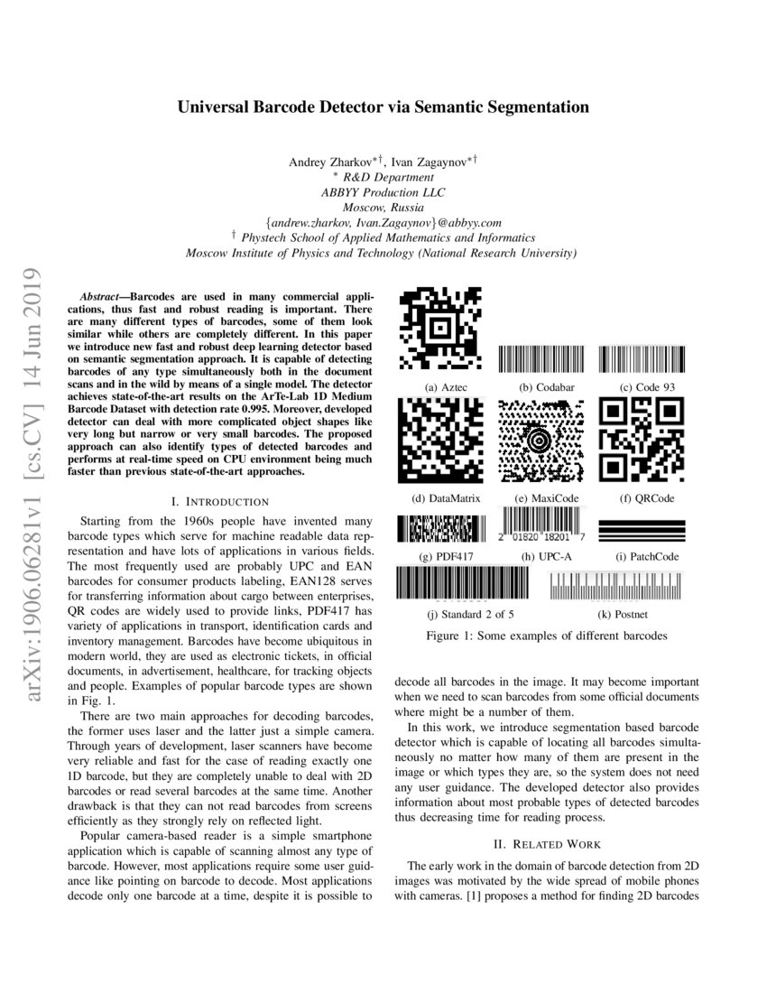 Universal Barcode Detector Via Semantic Segmentation Deepai 7837