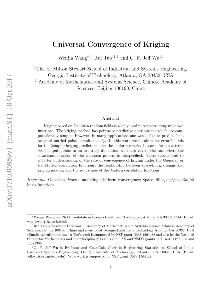 Universal Convergence of Kriging | DeepAI