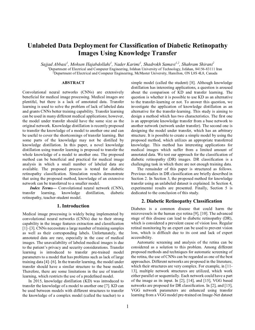 Unlabeled Data Deployment for Classification of Diabetic Retinopathy ... Unlabeled Data Deployment for Classification of Diabetic Retinopathy ...