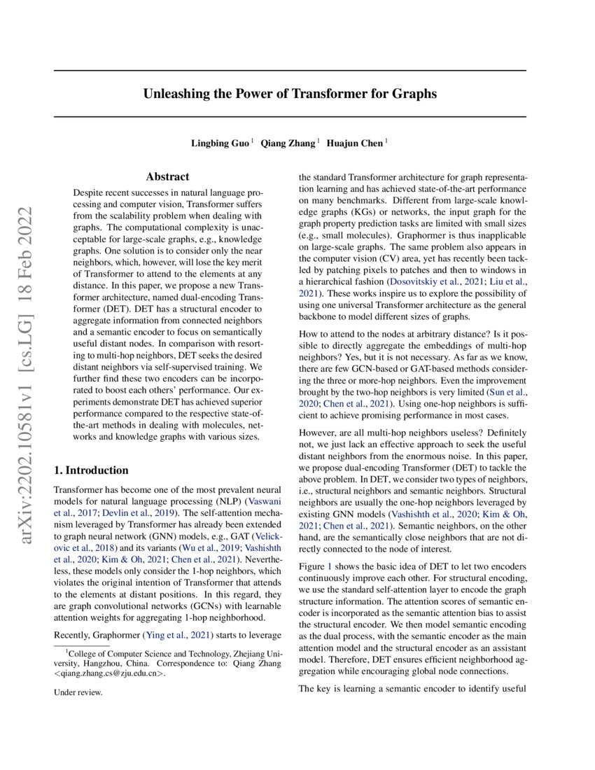 Unleashing the Power of Transformer for Graphs | DeepAI