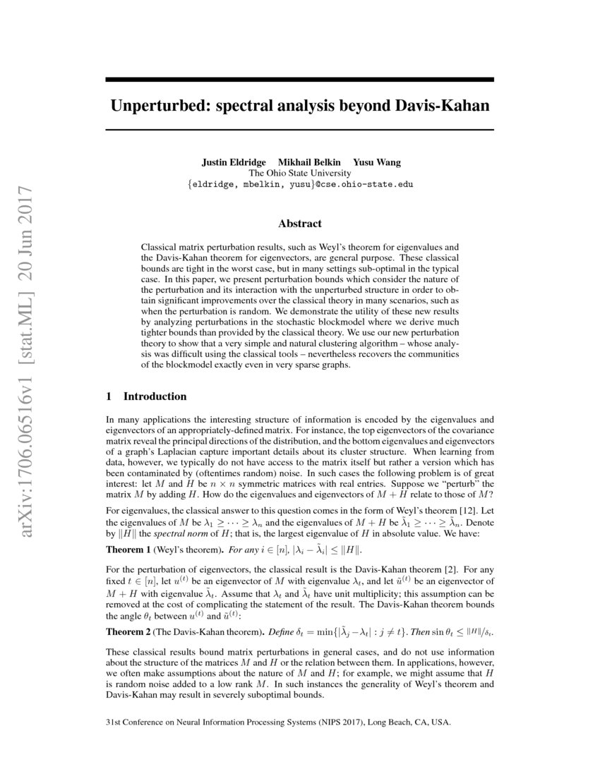 Unperturbed: spectral analysis beyond Davis-Kahan | DeepAI