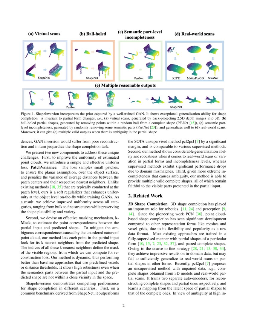 Unsupervised 3D Shape Completion through GAN Inversion | DeepAI