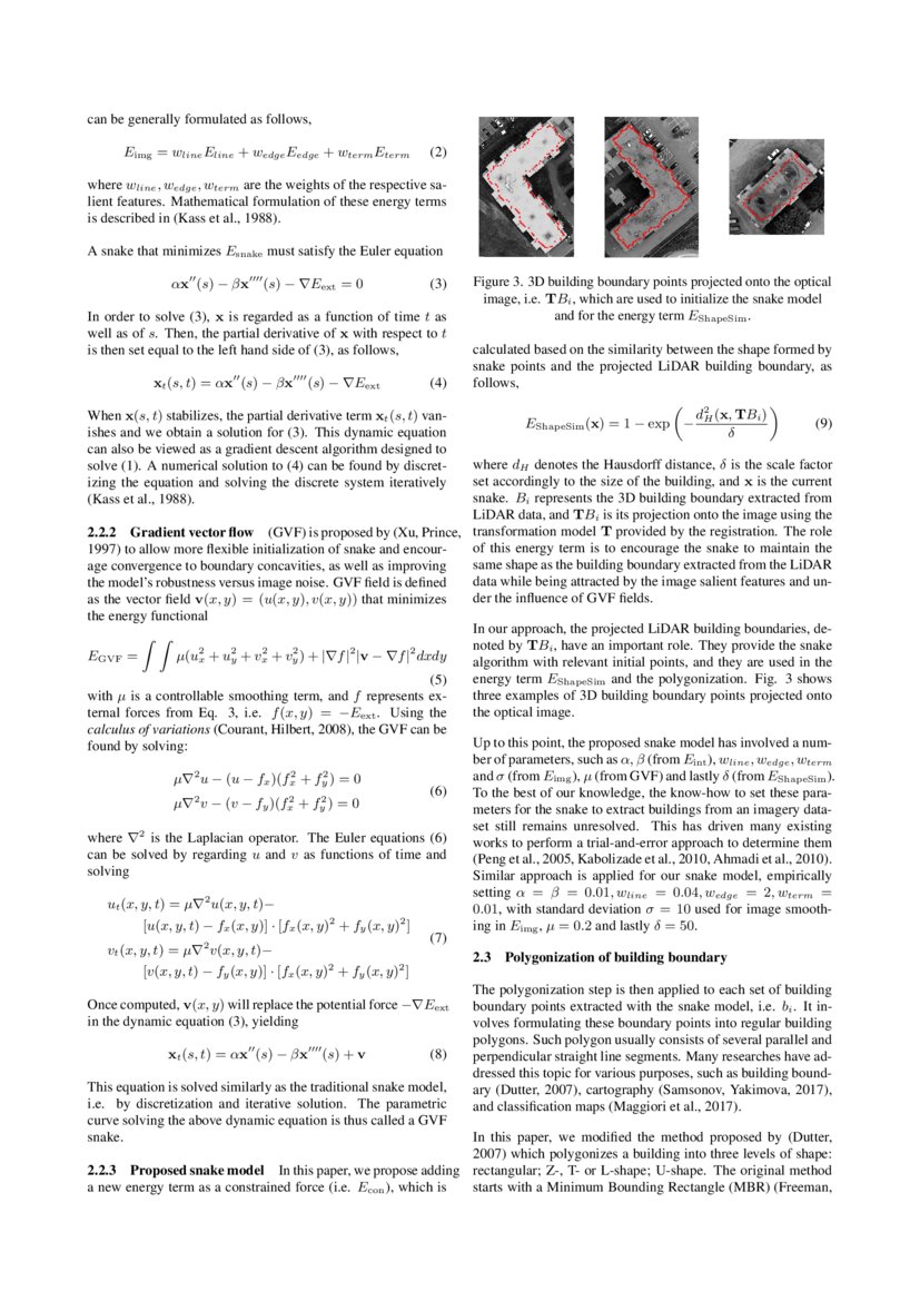 Unsupervised Automatic Building Extraction Using Active Contour Model On Unregistered Optical