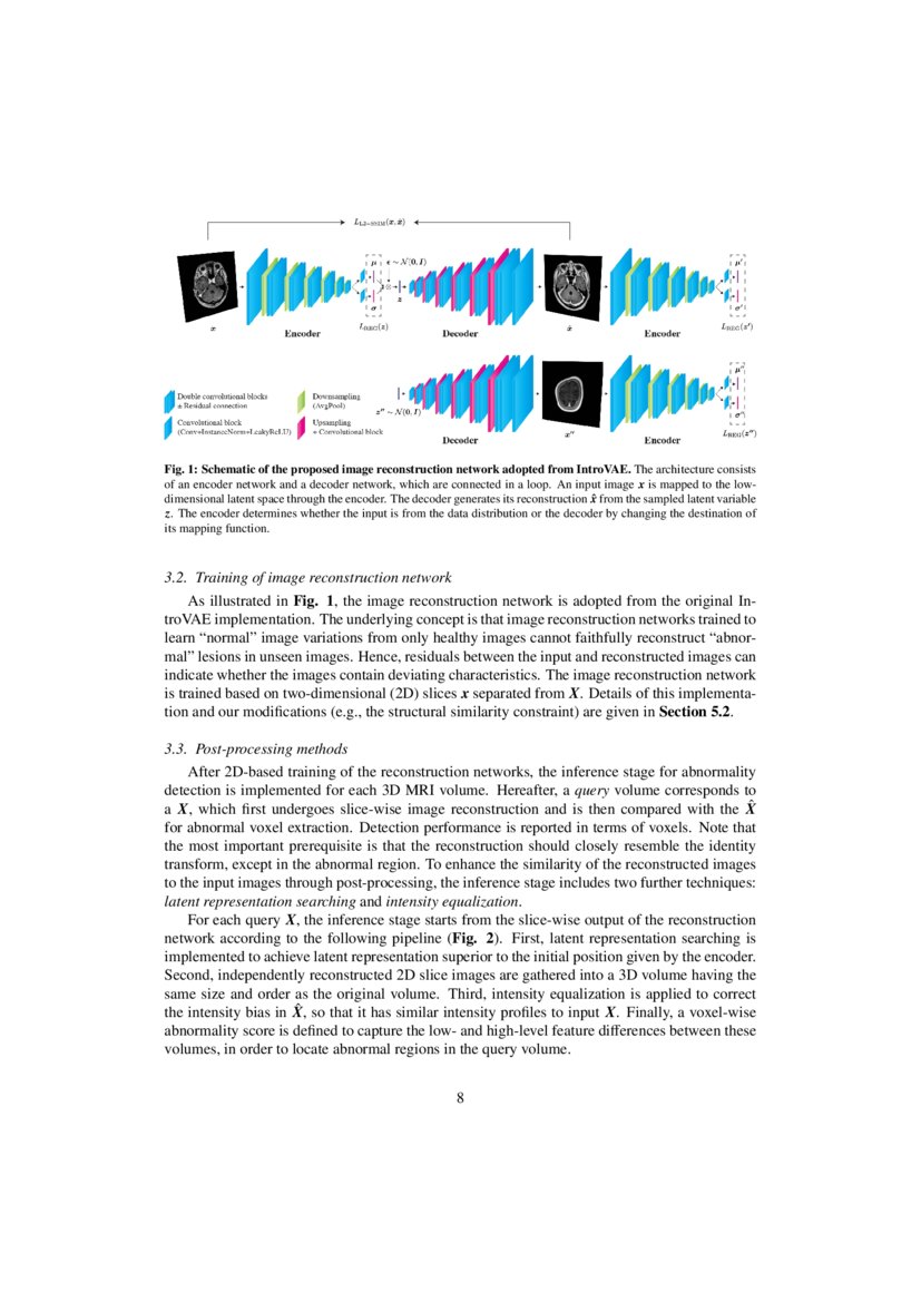 Unsupervised Brain Abnormality Detection Using High Fidelity Image