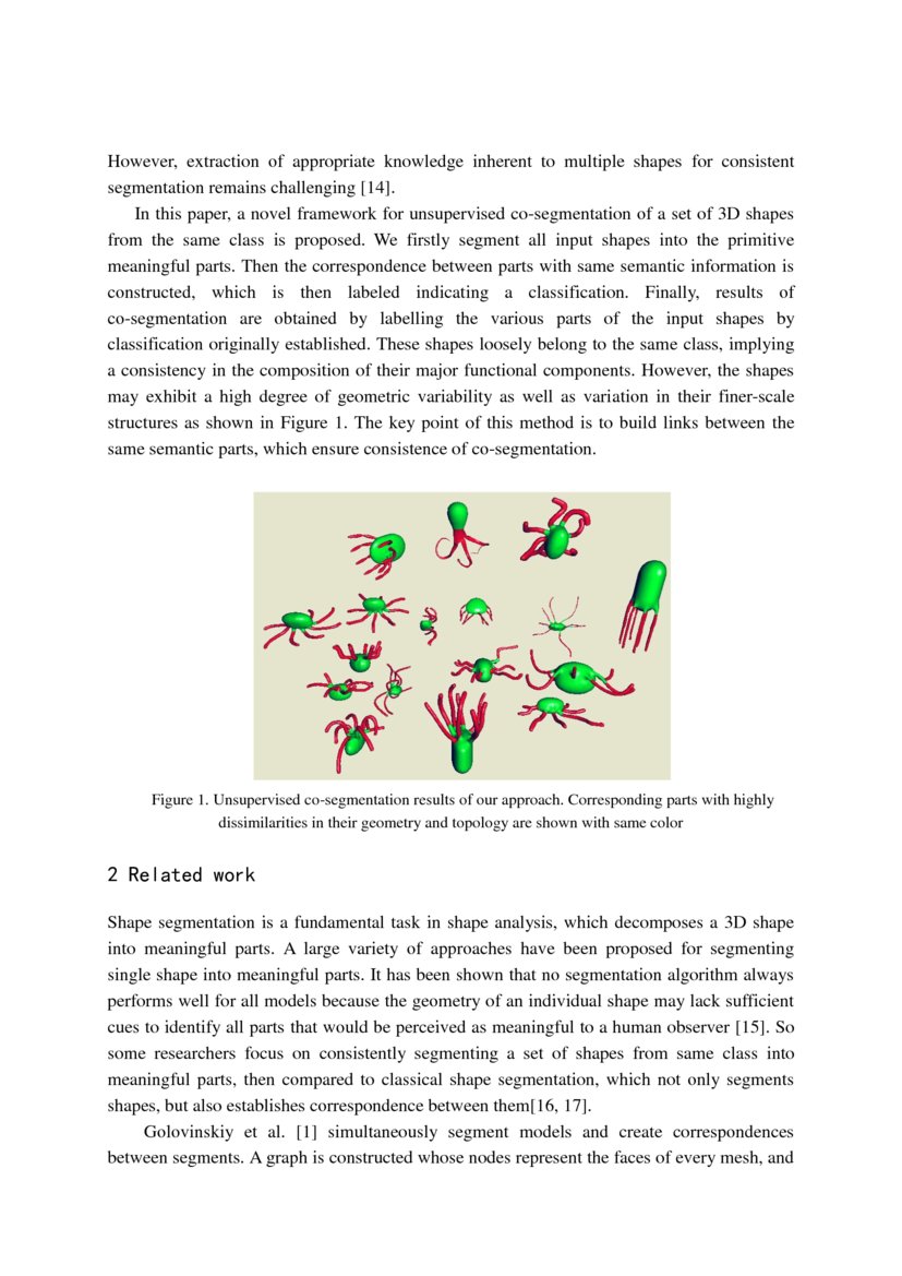 Unsupervised Co-segmentation of 3D Shapes via Functional Maps | DeepAI