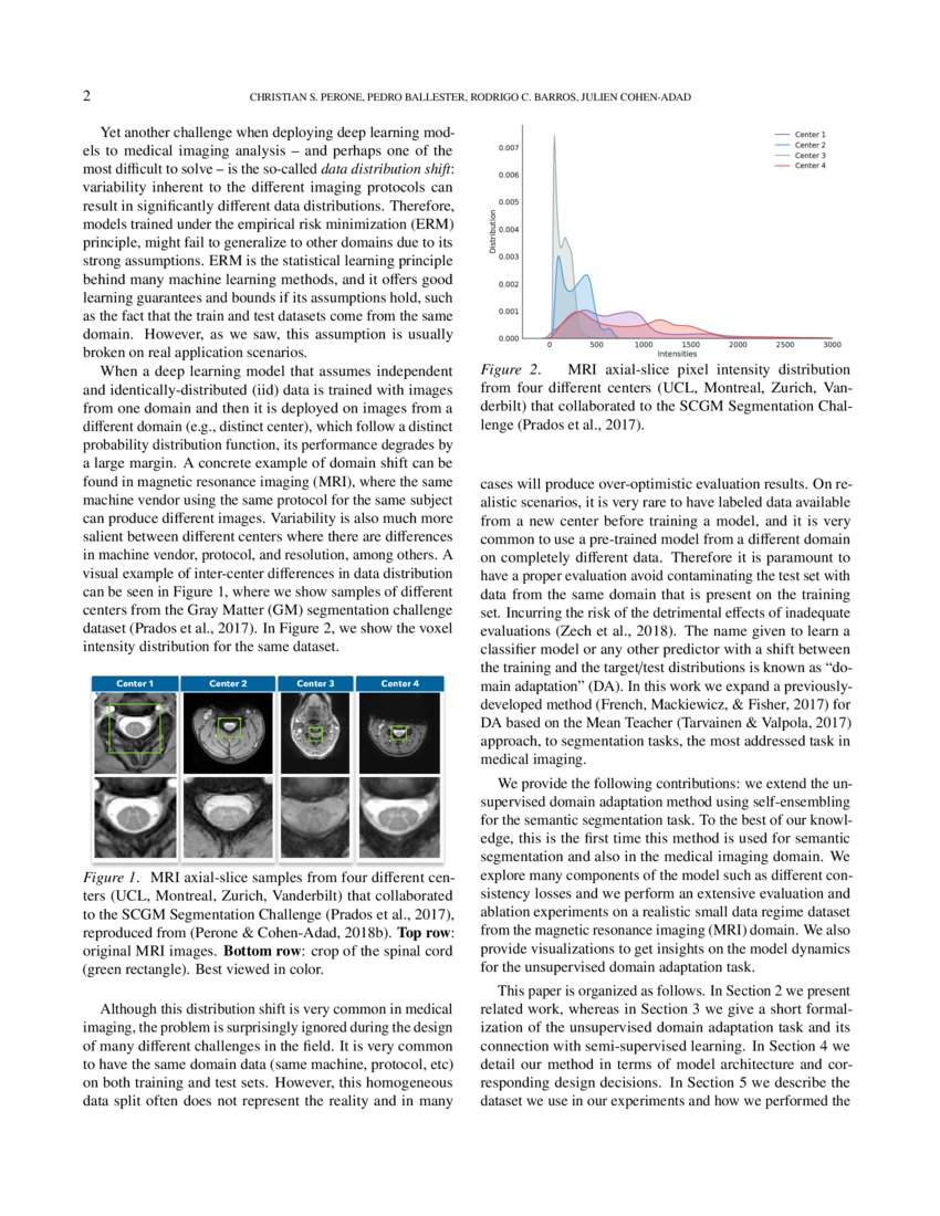 Unsupervised domain adaptation for medical imaging segmentation with self-ensembling | DeepAI