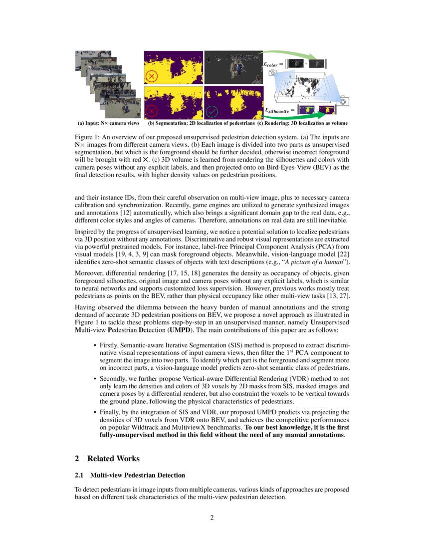 Unsupervised Multi-view Pedestrian Detection | DeepAI Unsupervised Multi-view Pedestrian Detection | DeepAI