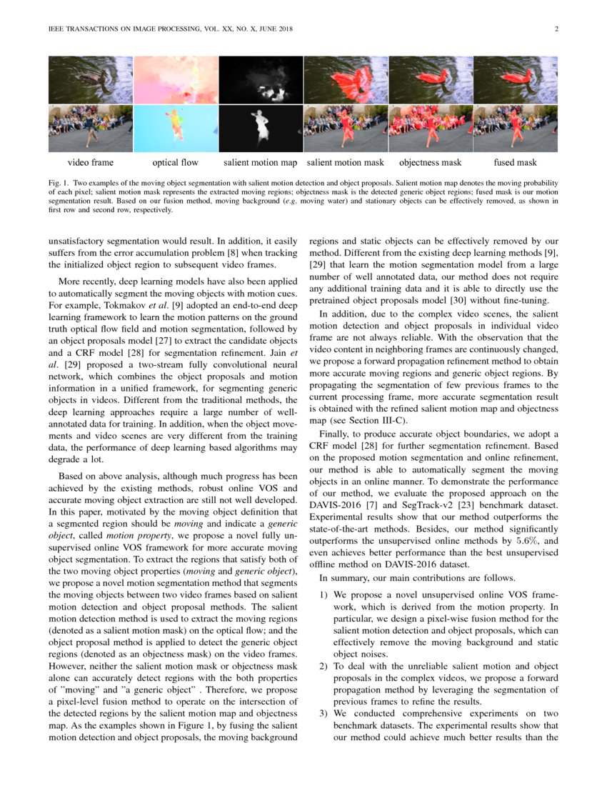 Unsupervised Online Video Object Segmentation with Motion Property ... Unsupervised Online Video Object Segmentation with Motion Property ...