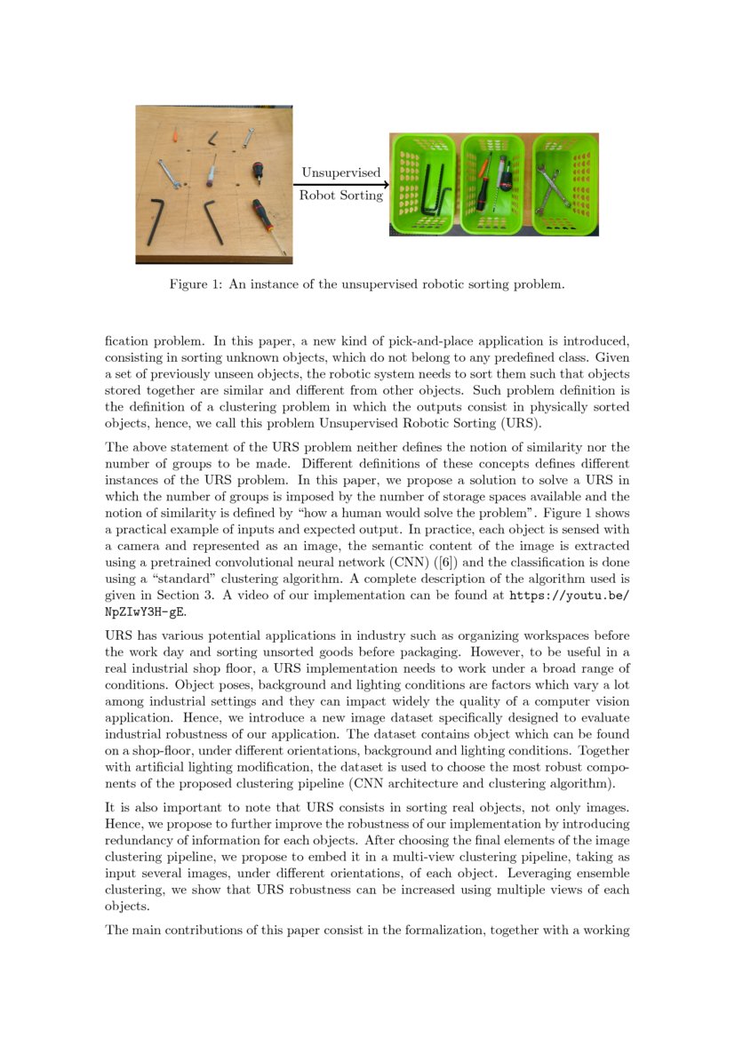 Unsupervised robotic sorting: Towards autonomous decision making robots | DeepAI