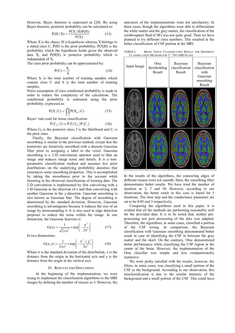 Unsupervised Segmentation Algorithms' Implementation in ITK for Tissue ... Unsupervised Segmentation Algorithms' Implementation in ITK for Tissue ...
