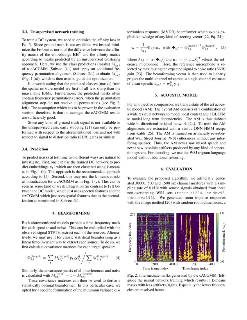 Unsupervised training of a deep clustering model for multichannel blind source separation | DeepAI