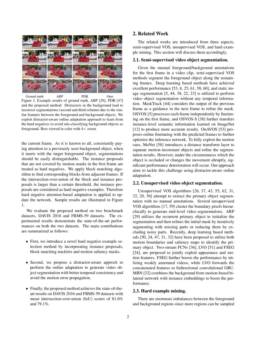 Unsupervised Video Object Segmentation with Distractor-Aware Online ... Unsupervised Video Object Segmentation with Distractor-Aware Online ...