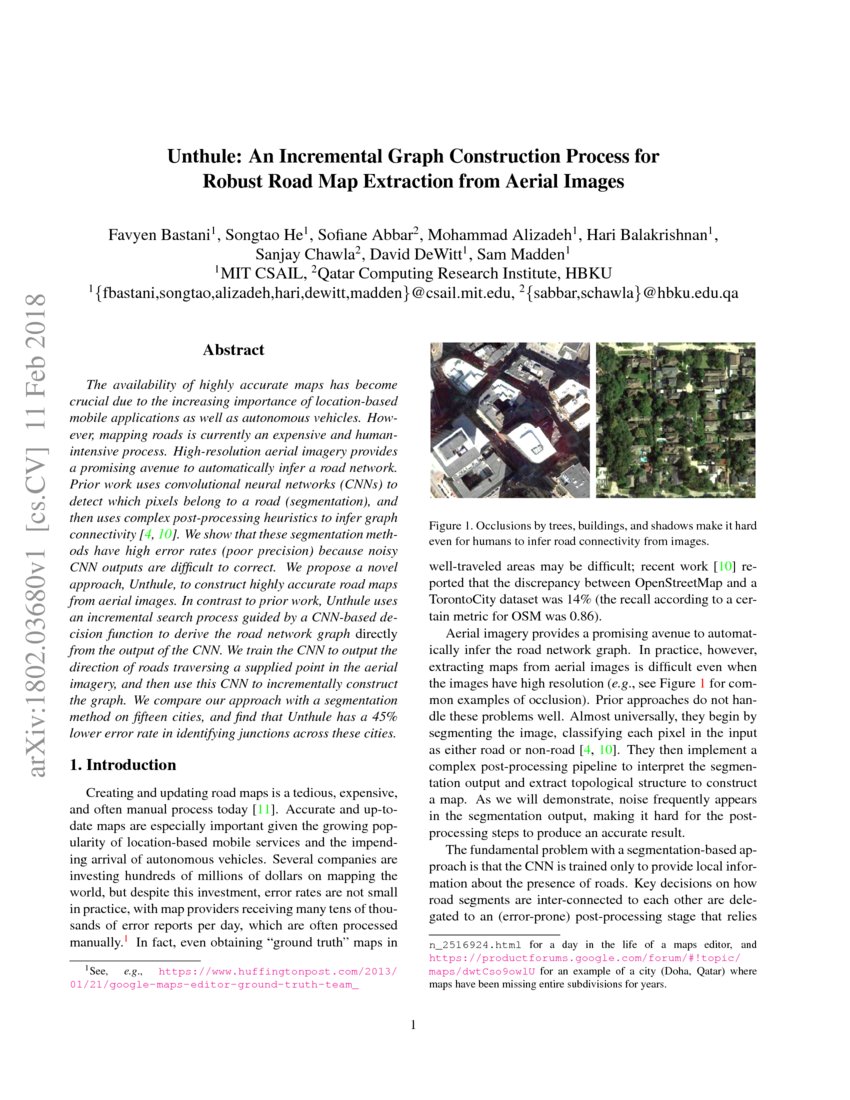 Unthule: An Incremental Graph Construction Process for Robust Road Map ...