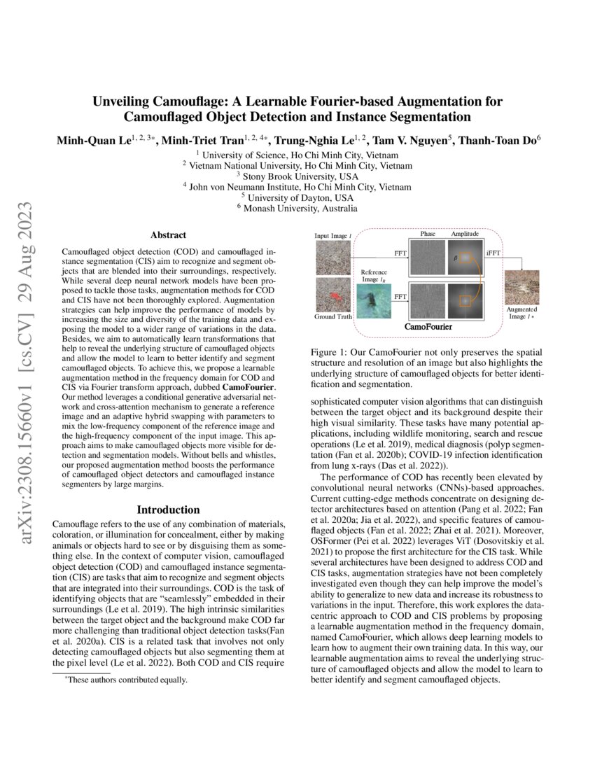 Unveiling Camouflage A Learnable Fourier Based Augmentation For