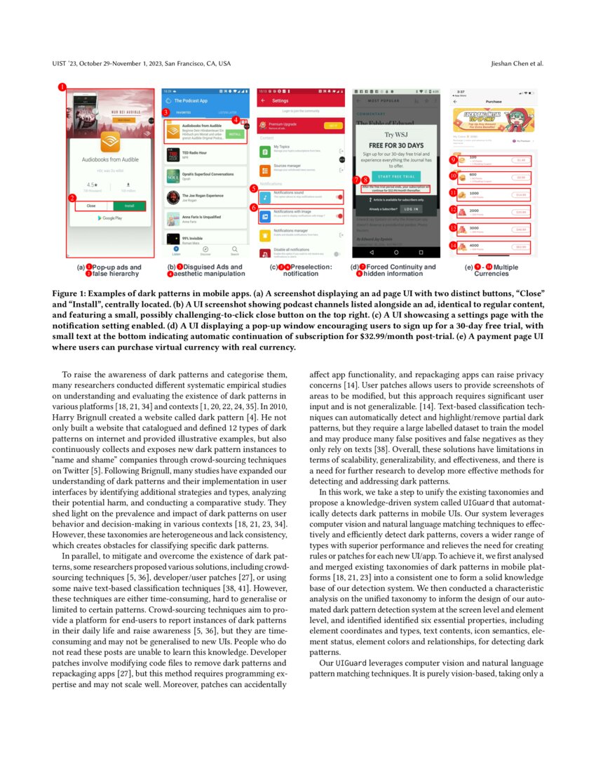 Unveiling The Tricks Automated Detection Of Dark Patterns In Mobile Applications Deepai