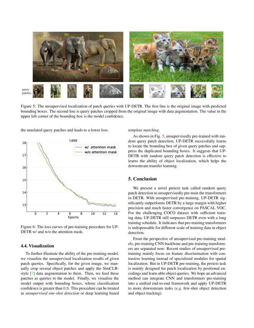 Up Detr Unsupervised Pre Training For Object Detection With