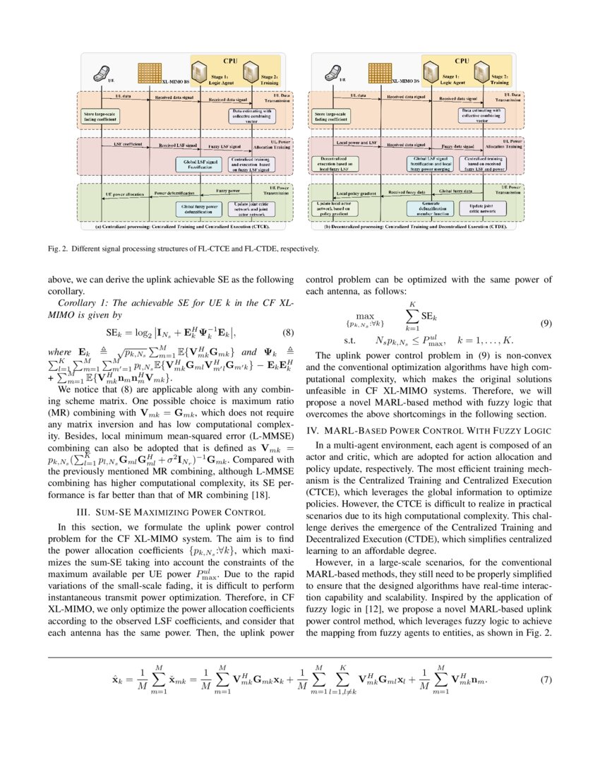 Uplink Power Control For Extremely Large Scale Mimo With Multi Agent Reinforcement Learning And