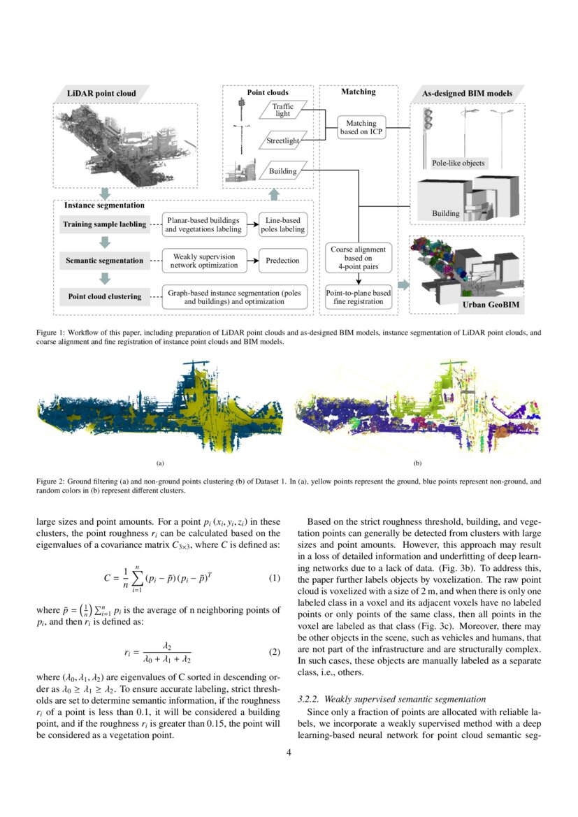 Urban GeoBIM construction by integrating semantic LiDAR point clouds with as-designed BIM models ...