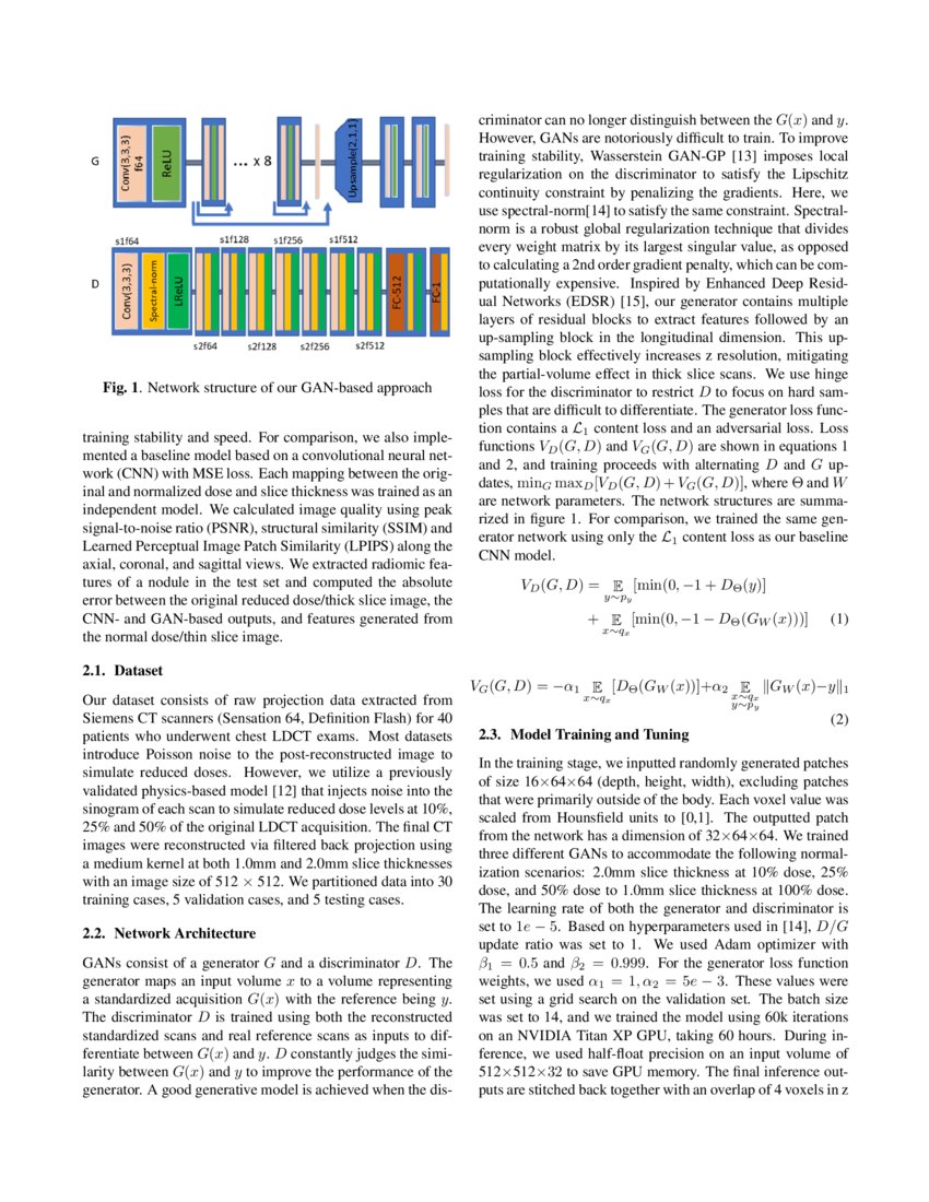 Using A Generative Adversarial Network For Ct Normalization And Its