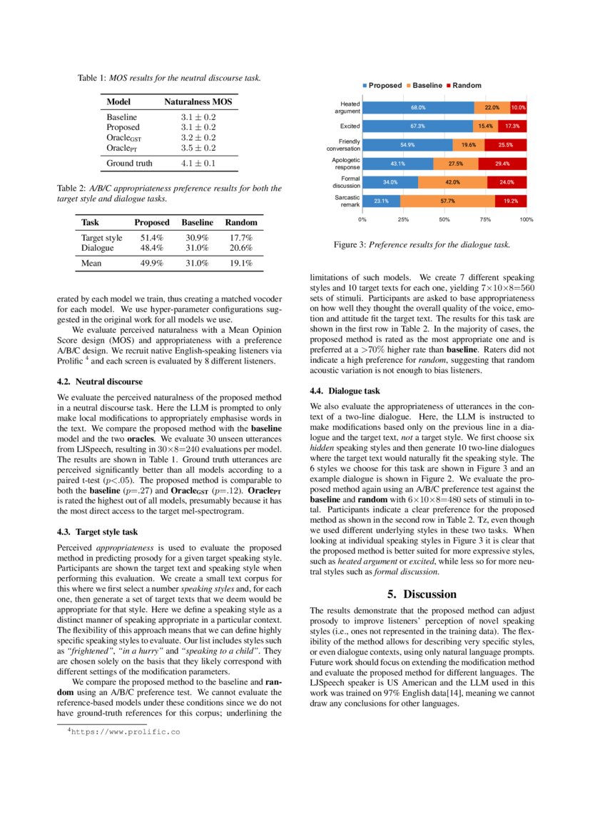 Using a Large Language Model to Control Speaking Style for Expressive ...