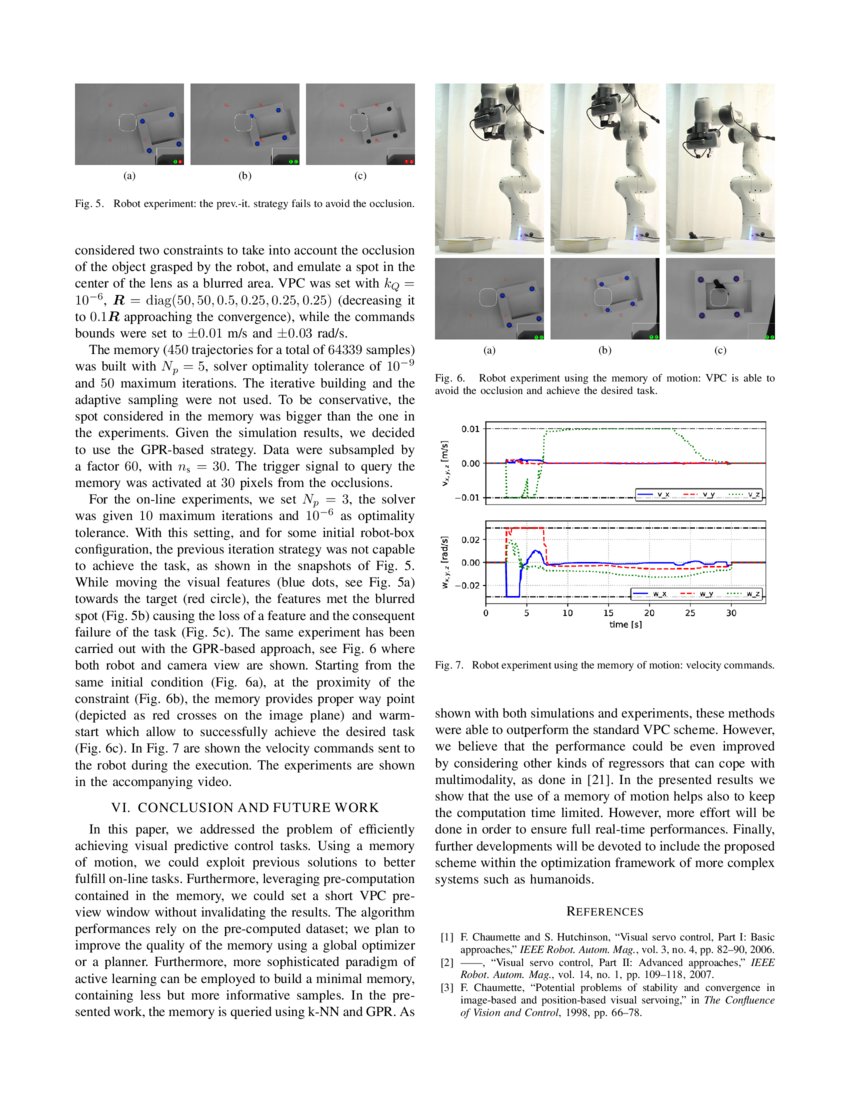 Using a memory of motion to efficiently achieve visual predictive control tasks | DeepAI