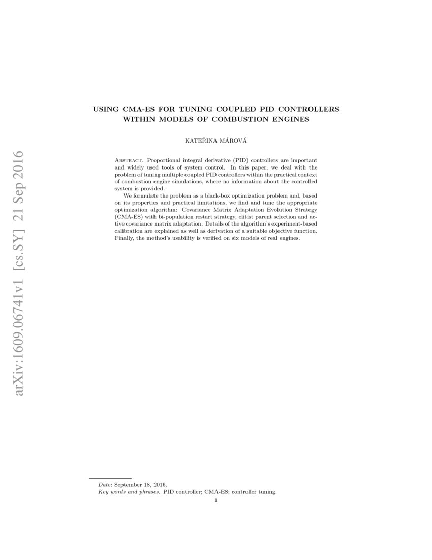 Using CMA-ES for tuning coupled PID controllers within models of ...
