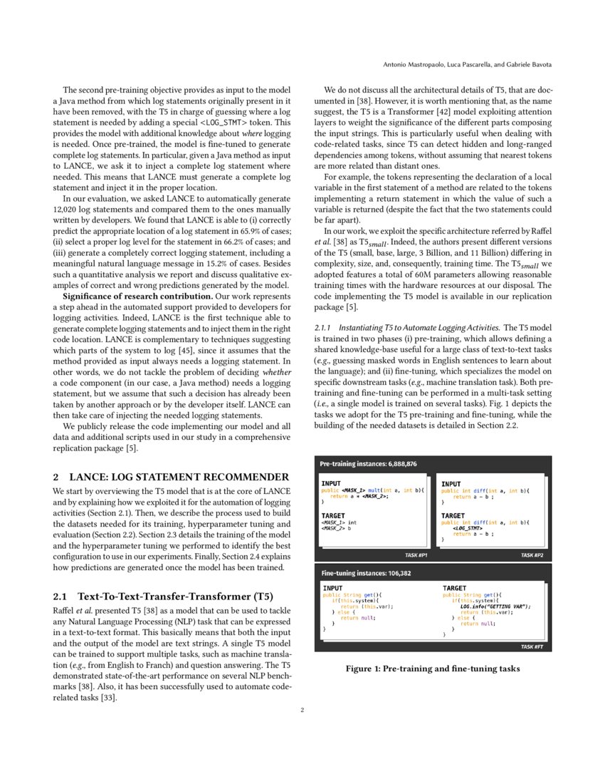 Using Deep Learning to Generate Complete Log Statements | DeepAI
