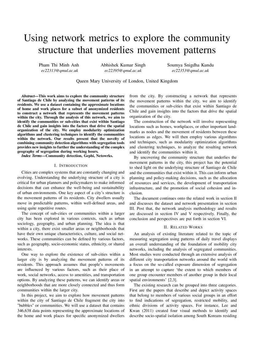 Using network metrics to explore the community structure that underlies ...