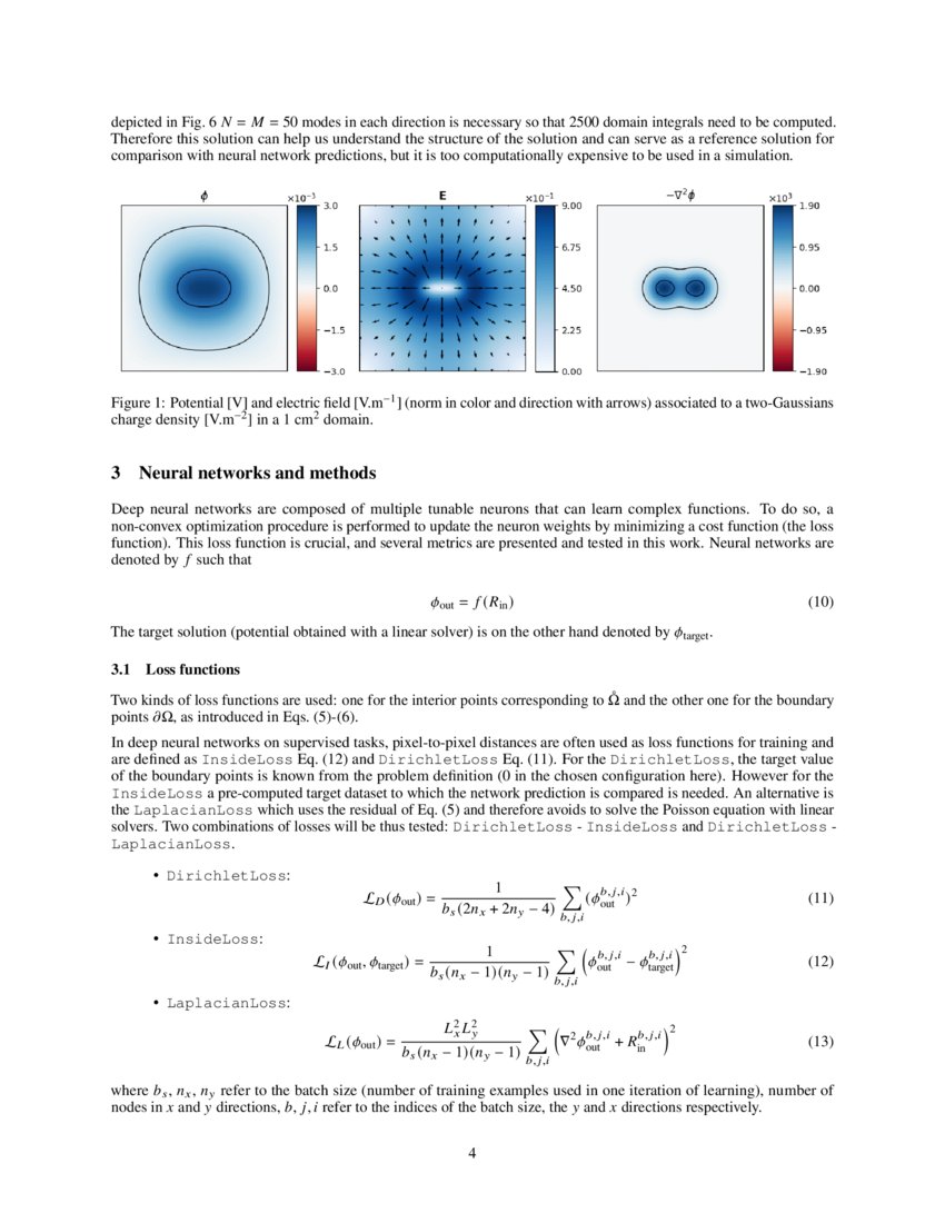 Using neural networks to solve the 2D Poisson equation for electric ...
