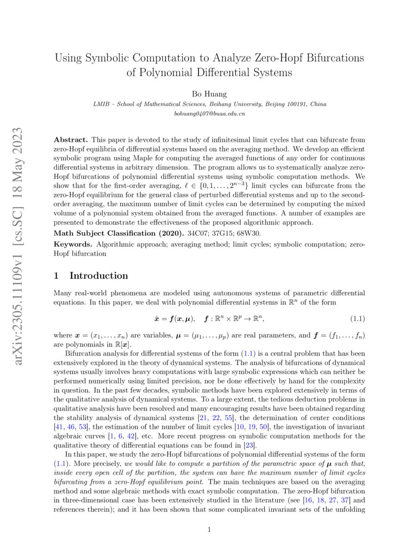 Using Symbolic Computation To Analyze Zero Hopf Bifurcations Of Polynomial Differential Systems