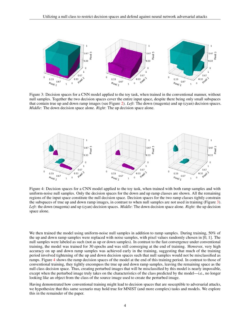 Utilizing a null class to restrict decision spaces and defend against ...