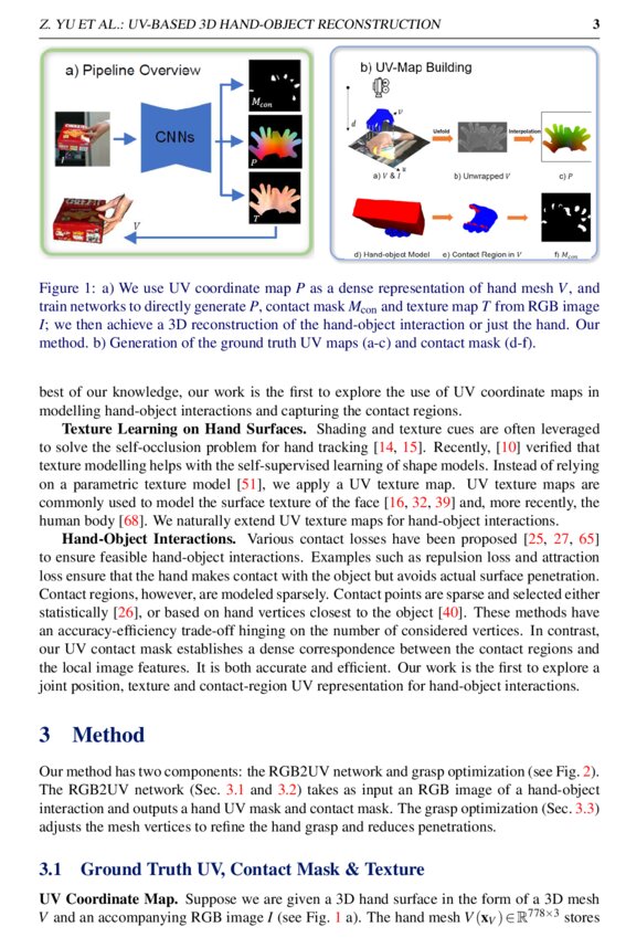 Uv Based 3d Hand Object Reconstruction With Grasp Optimization Deepai