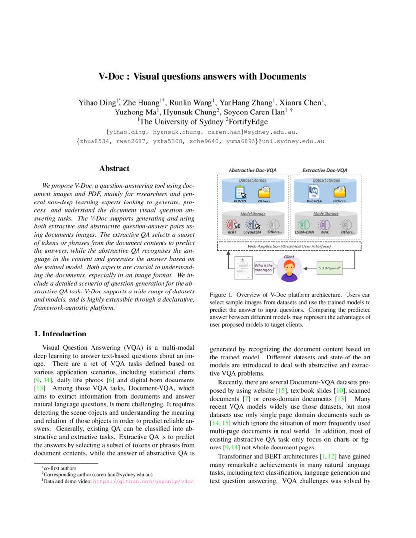 V-Doc : Visual questions answers with Documents | DeepAI