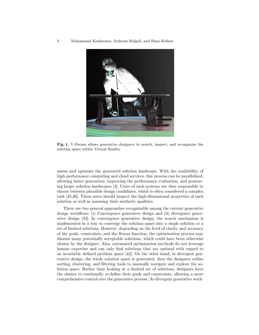 V-Dream: Immersive Exploration of Generative Design Solution Space | DeepAI